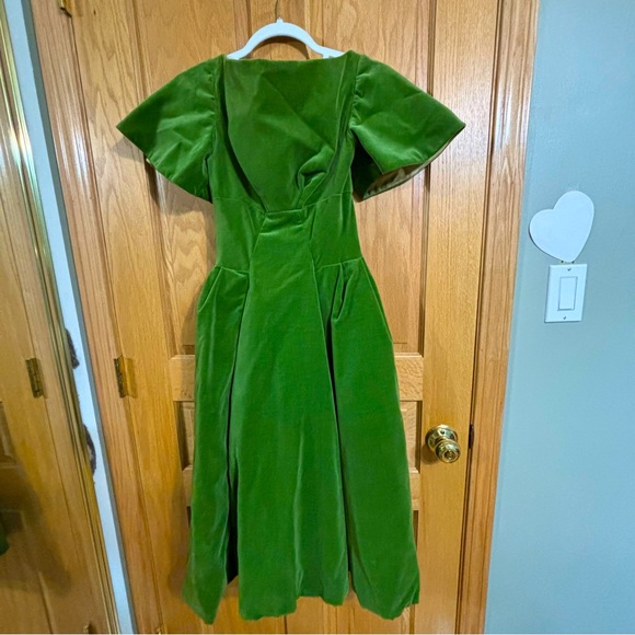 Vintage | Dresses | Beautiful Vintage Lorrie Deb Green Velvet Cocktail ...